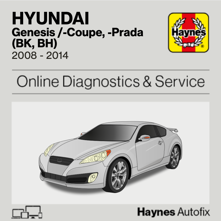 Hyundai Genesis /-Coupe, -Prada (BK, BH) 2008 to 2014 Haynes Online Di ...