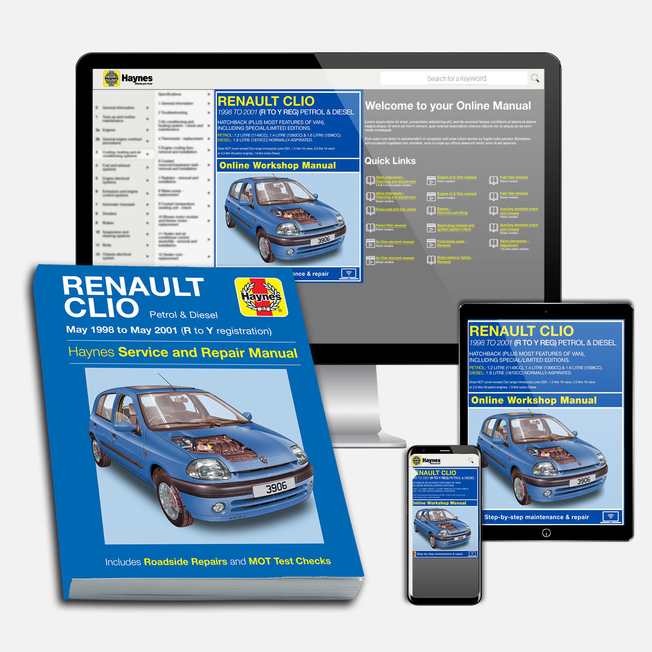 Renault Clio Petrol & Diesel (May 1998-May 2001) Haynes Repair Manual ...