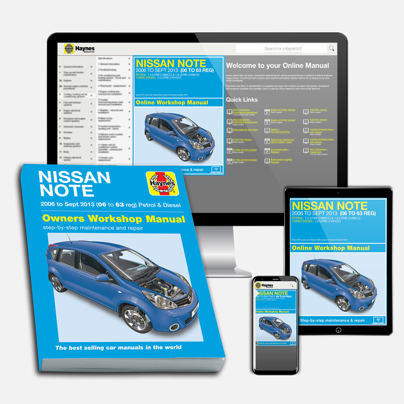 Nissan Note Petrol & Diesel (2006-Sept 2013) 06 to 63 Haynes Repair Ma ...